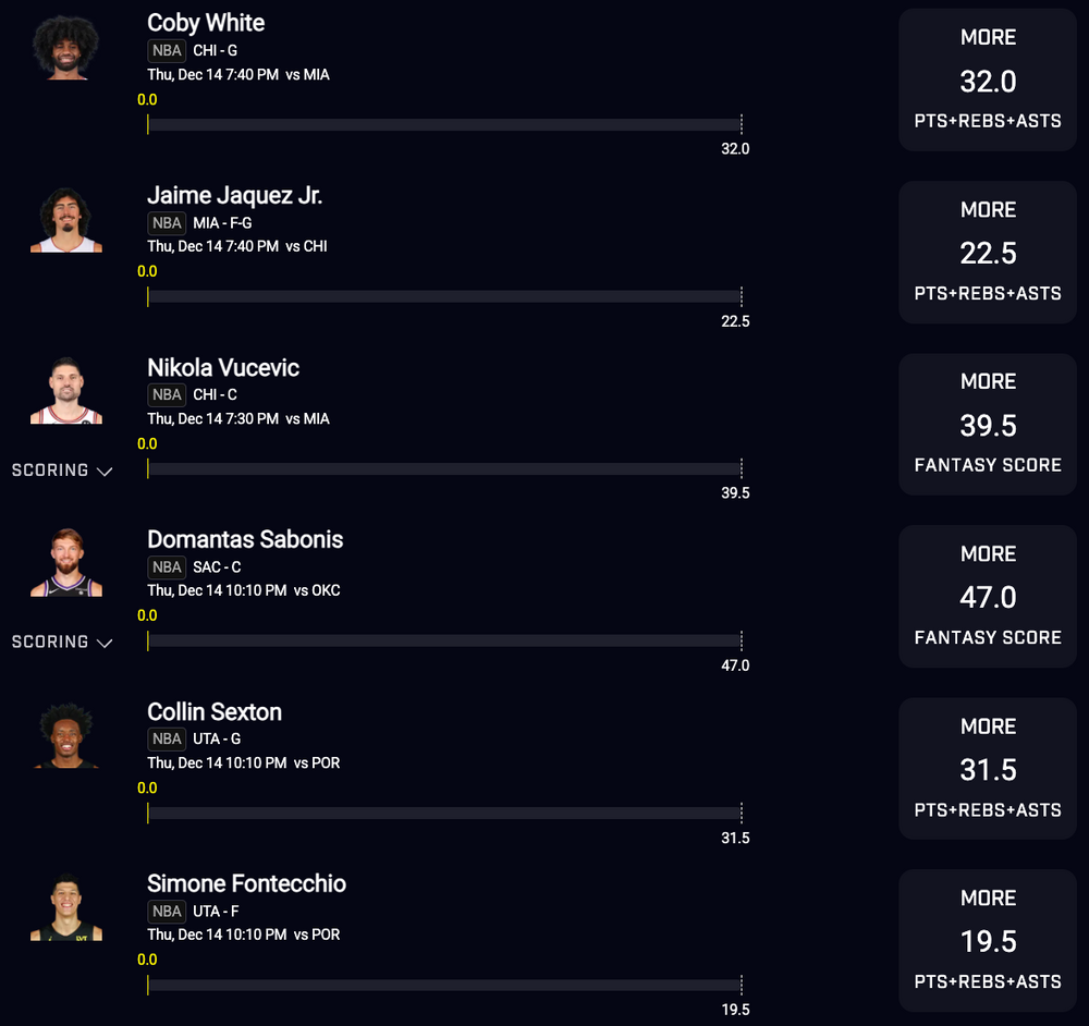 PrizePicks - NBA - 6 Pick FLEX Play - 12-14-23 - 7:30pm | Sports Chat Place